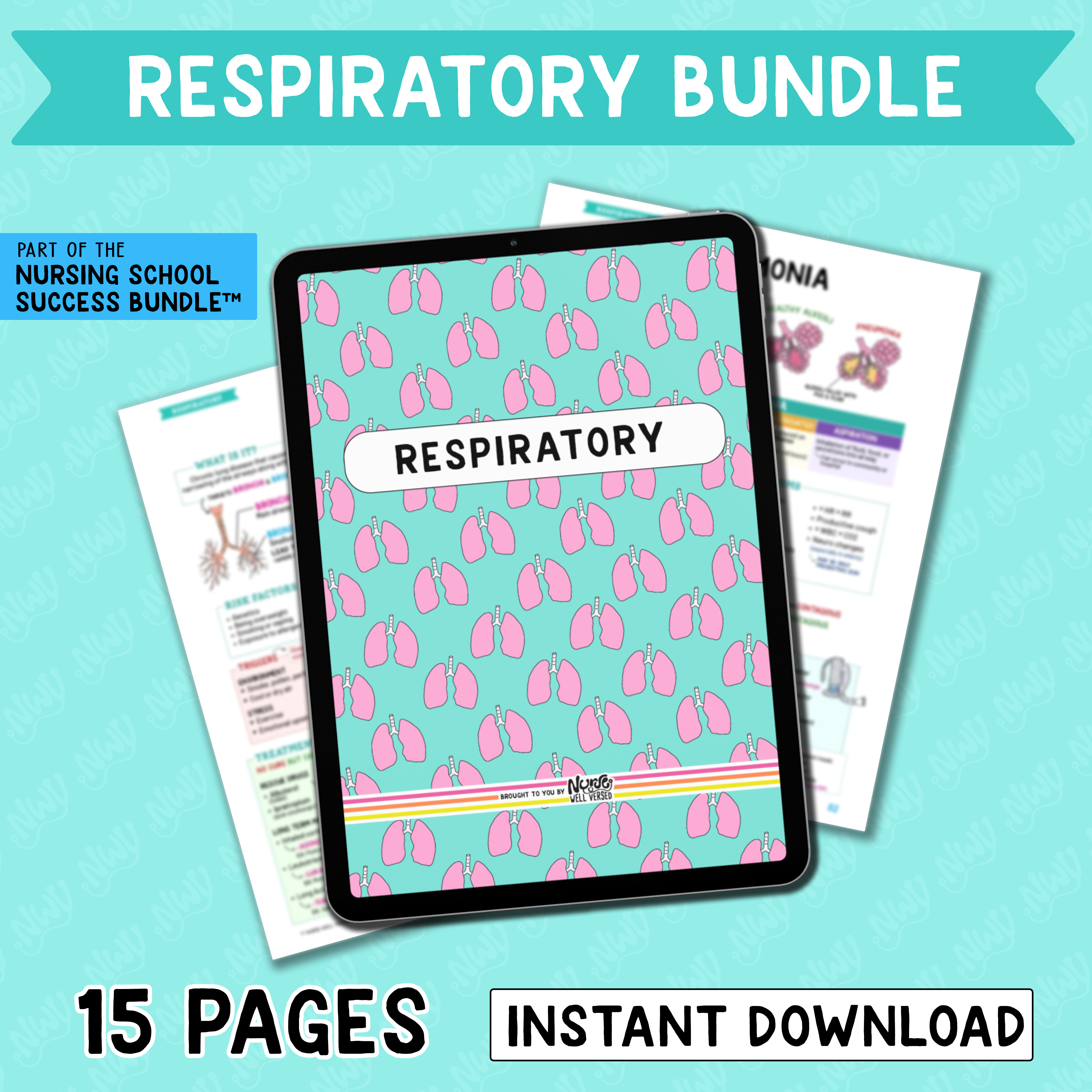 Respiratory Bundle | E-Book – Nurse Well Versed