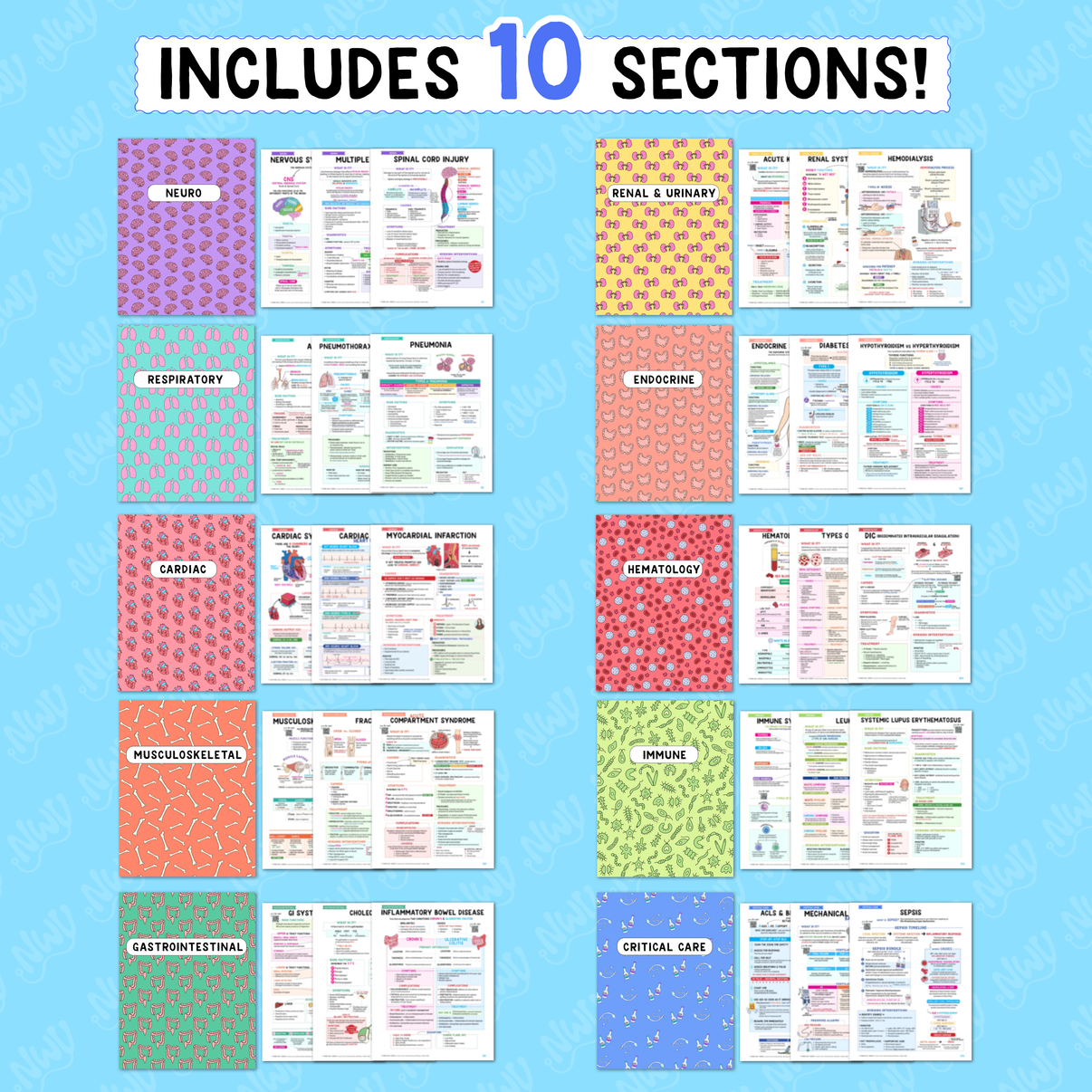 Med Surg Nursing Notes Bundle – Nurse Well Versed