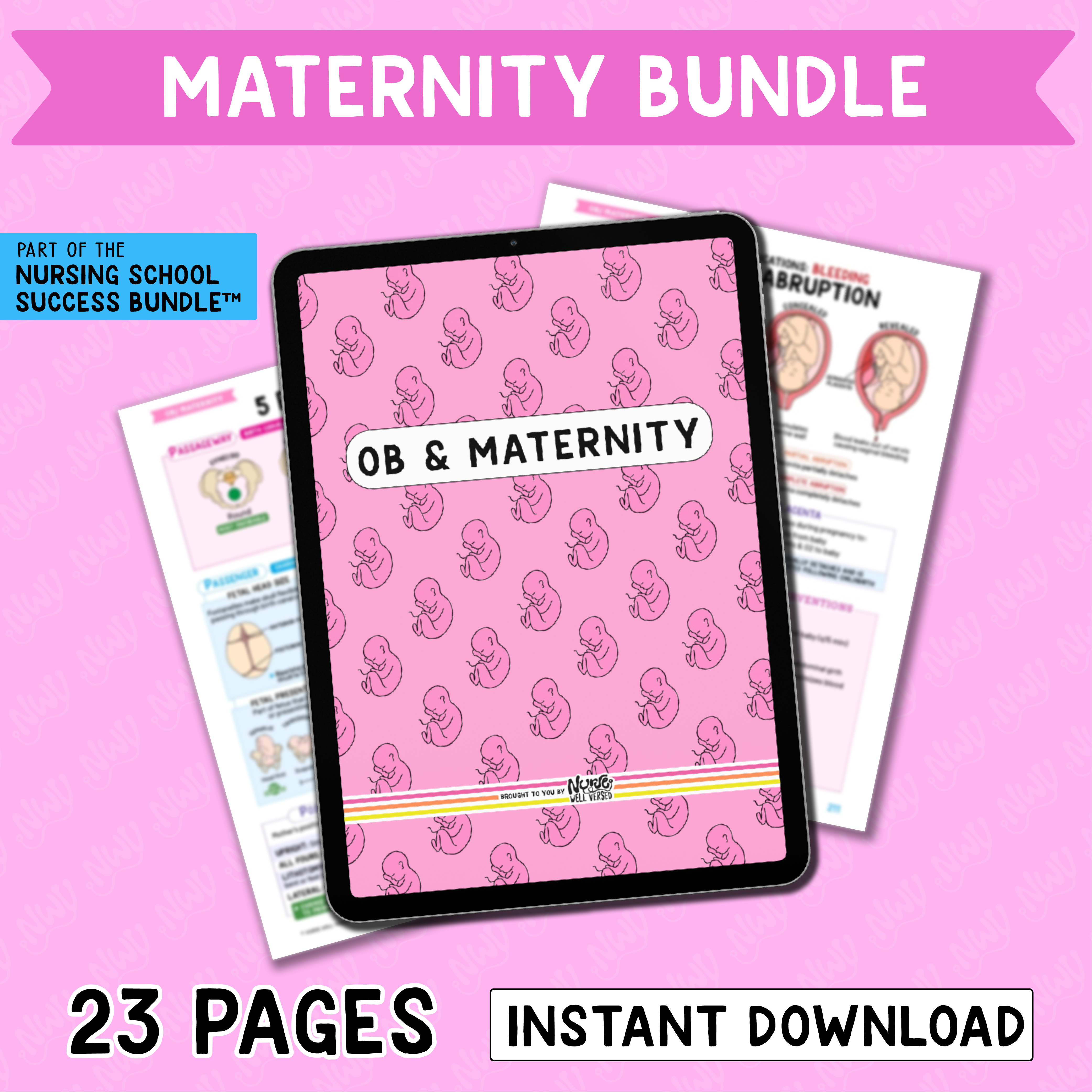OB/ Maternity Bundle | E-Book – Nurse Well Versed