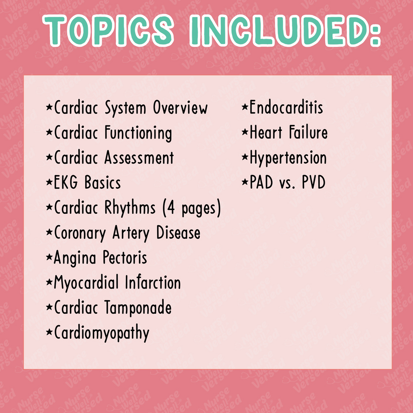 Cardiac Bundle – Nurse Well Versed™