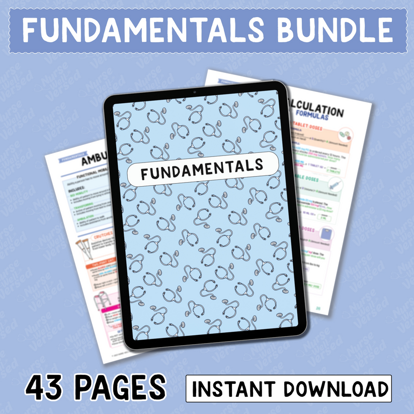 Fundamentals Bundle – Nurse Well Versed™