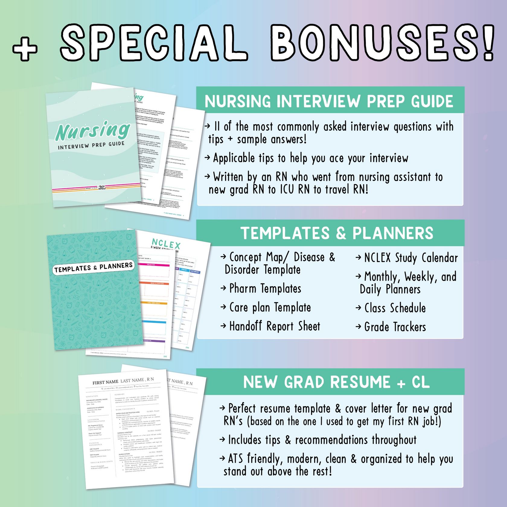 Nursing School Success Bundle | Digital E-Book – Nurse Well Versed™