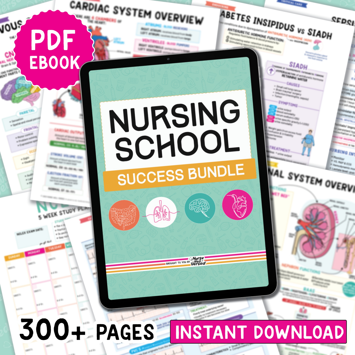 Nursing School Success Bundle | Digital E-Book – Nurse Well Versed™